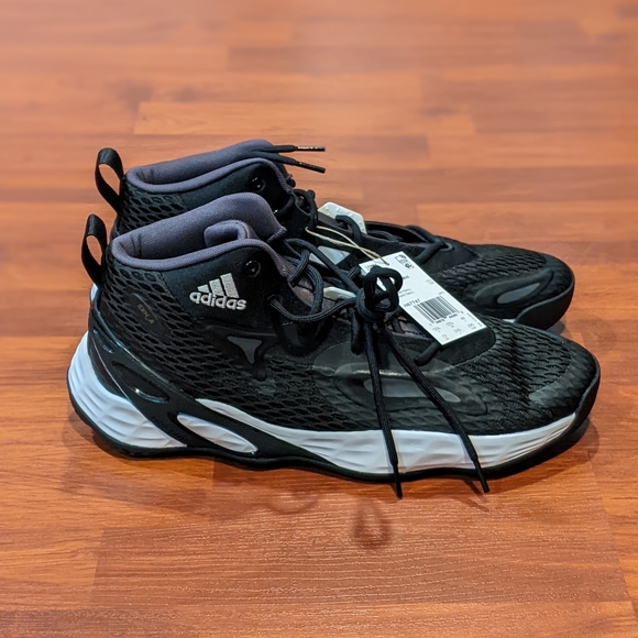 adidas | Shoes | Adidas Exhibit A Mid Black White Size Us Mens 3 | Poshmark
